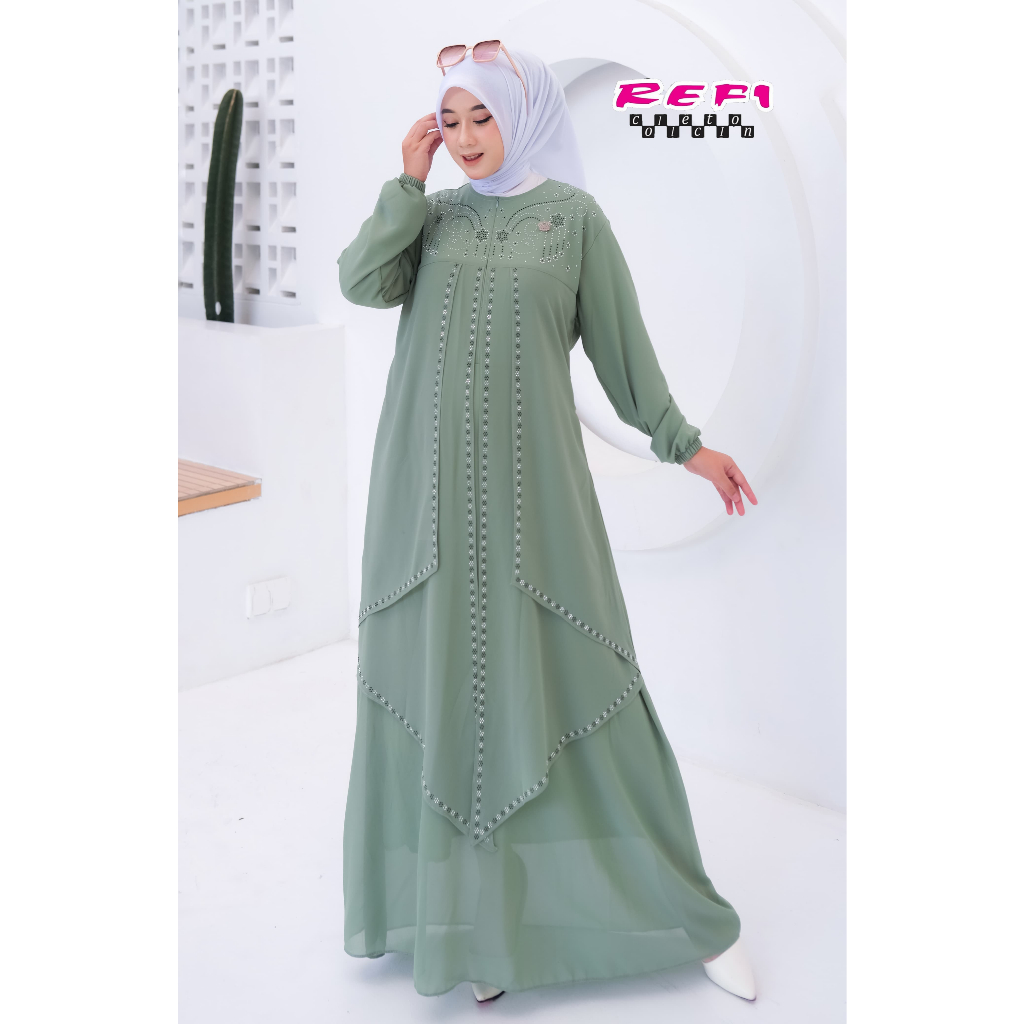 Jual SHAFA Dress By Refi collection Ceruty babydoll Busui | Shopee Indonesia