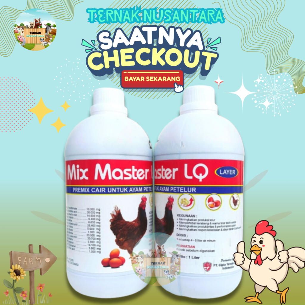 Jual Mix Master LQ Premix Layer - Premix Cair Mengandung Multivitamin ...