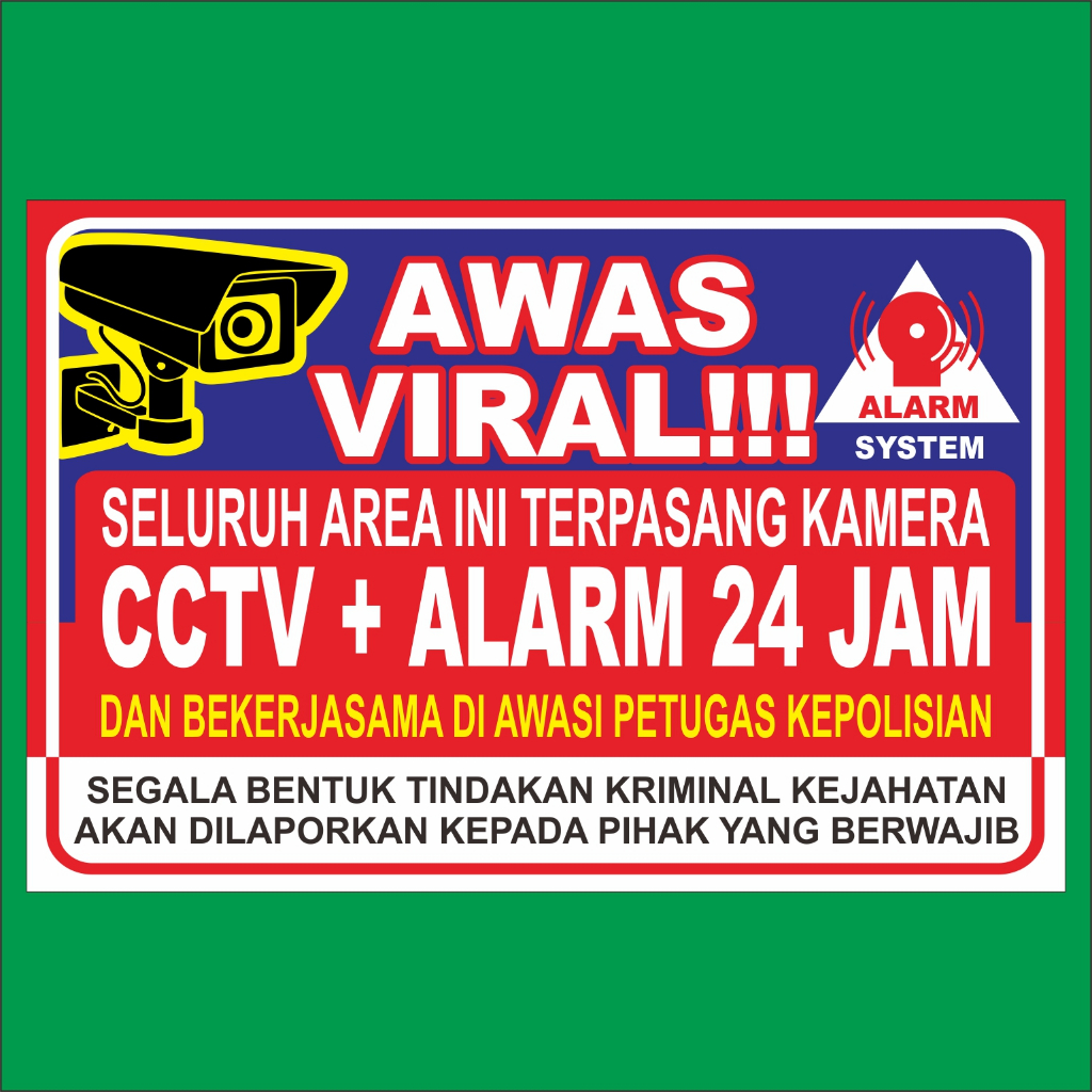 Jual STIKER CCTV AWAS VIRAL DESIGN TERBARU | Shopee Indonesia