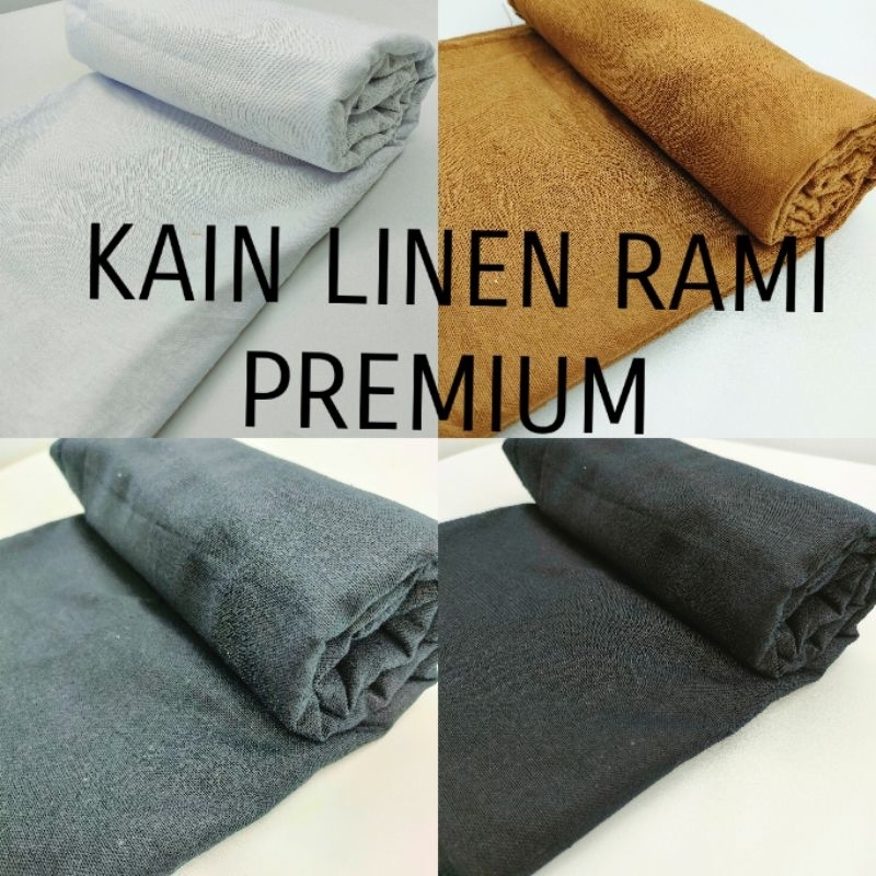 Jual Kain katun Linen Rami Kahatex Premium Setengah meter | Shopee ...
