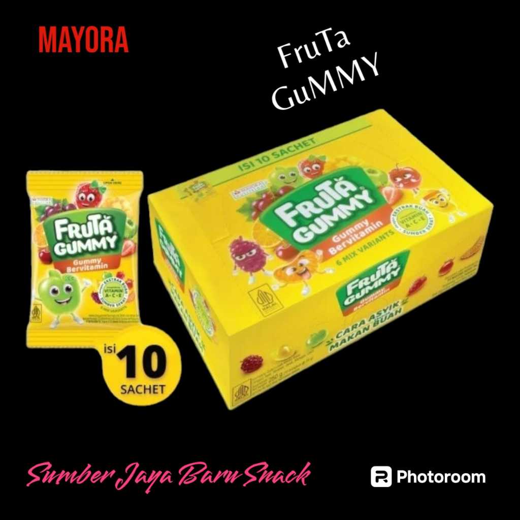 Jual Fruta Gummy | Isi 10 Bks @ 25 g | Mayora | Shopee Indonesia