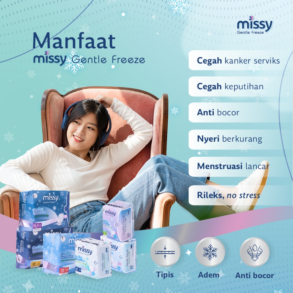 Jual Pembalut MISSY GENTLE FREEZE NIGHT / Pembalut HERBAL Kesehatan ...