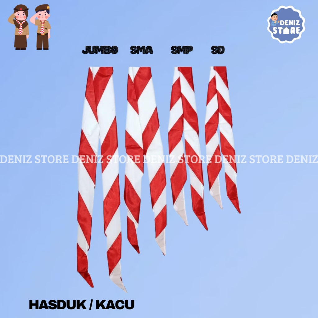 Jual Hasduk/Kacu Pramuka Merah putih Murah SD/SMP/SMA/JUMBO Laki-Laki ...