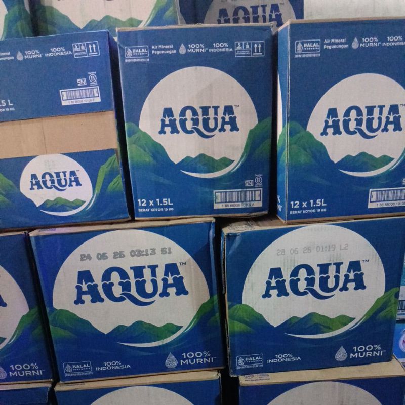 Jual Aqua botol 1500 ml isi 12 botol | Shopee Indonesia