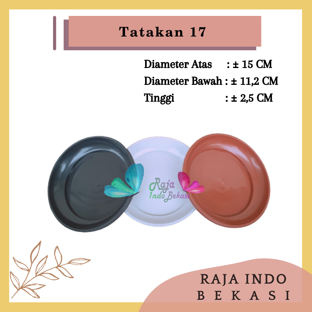Jual Tatakan Pot 17 20 Cm Putih Merah Bata Hitam Alas Mawar Tray Gbl Eco - Tatakan Pot Bunga ...