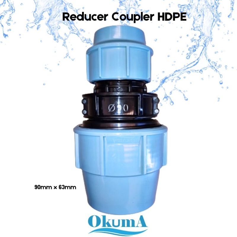 Jual Oversock HDPE Okuma 90mm x 63mm fitting HDPE Compression joint ...