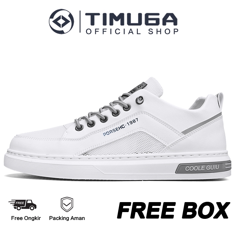 Jual TIMUGA Sepatu Sneakers Pria Putih Sepatu Formal Casual Olahraga ...