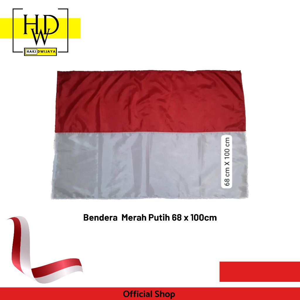 Jual Bendera Kain Merah Putih INDONESIA Ukuran 68 x 100cm | Shopee ...