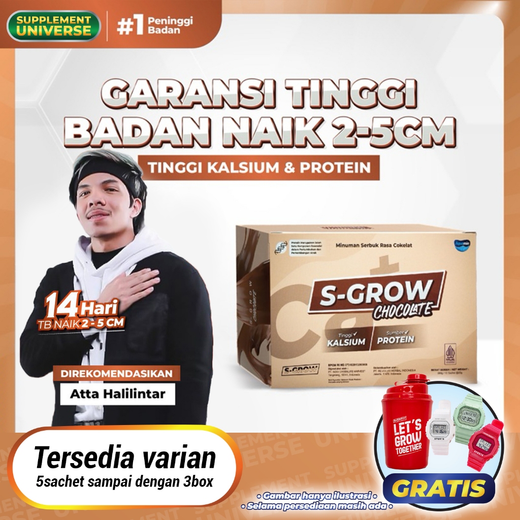 Jual S-GROW Chocolate Susu Peninggi Badan Remaja dan Dewasa - BPOM ...