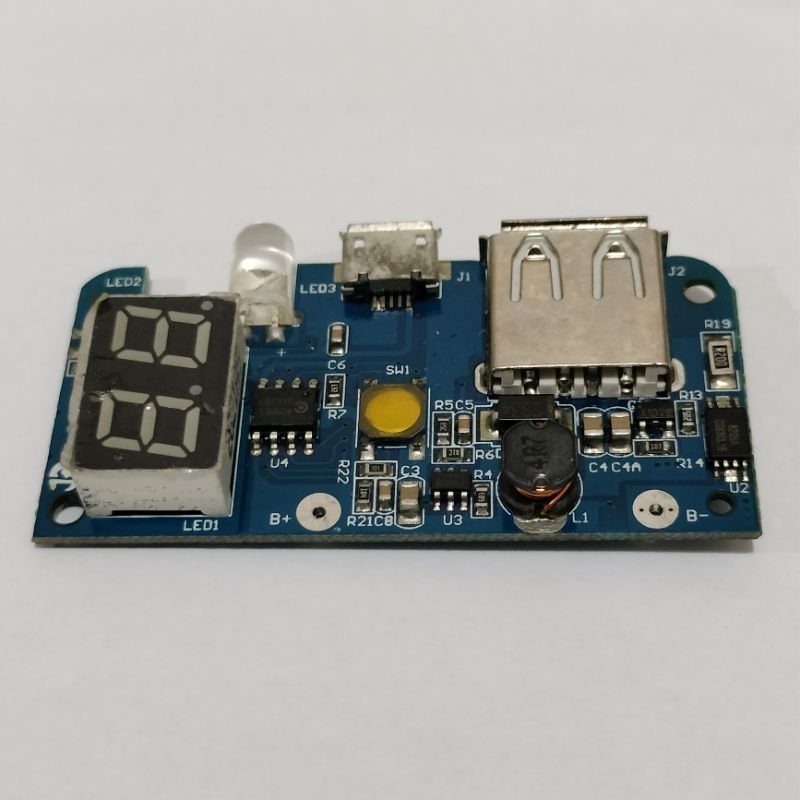 Jual Modul Powerbank LCD Led Senter 1Slot Micro Fast Charging | Shopee ...