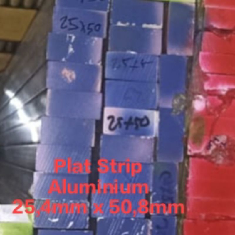 Jual Plat Strip Aluminium 25,4mm x 50,8mm x 500mm (6063) | Shopee Indonesia