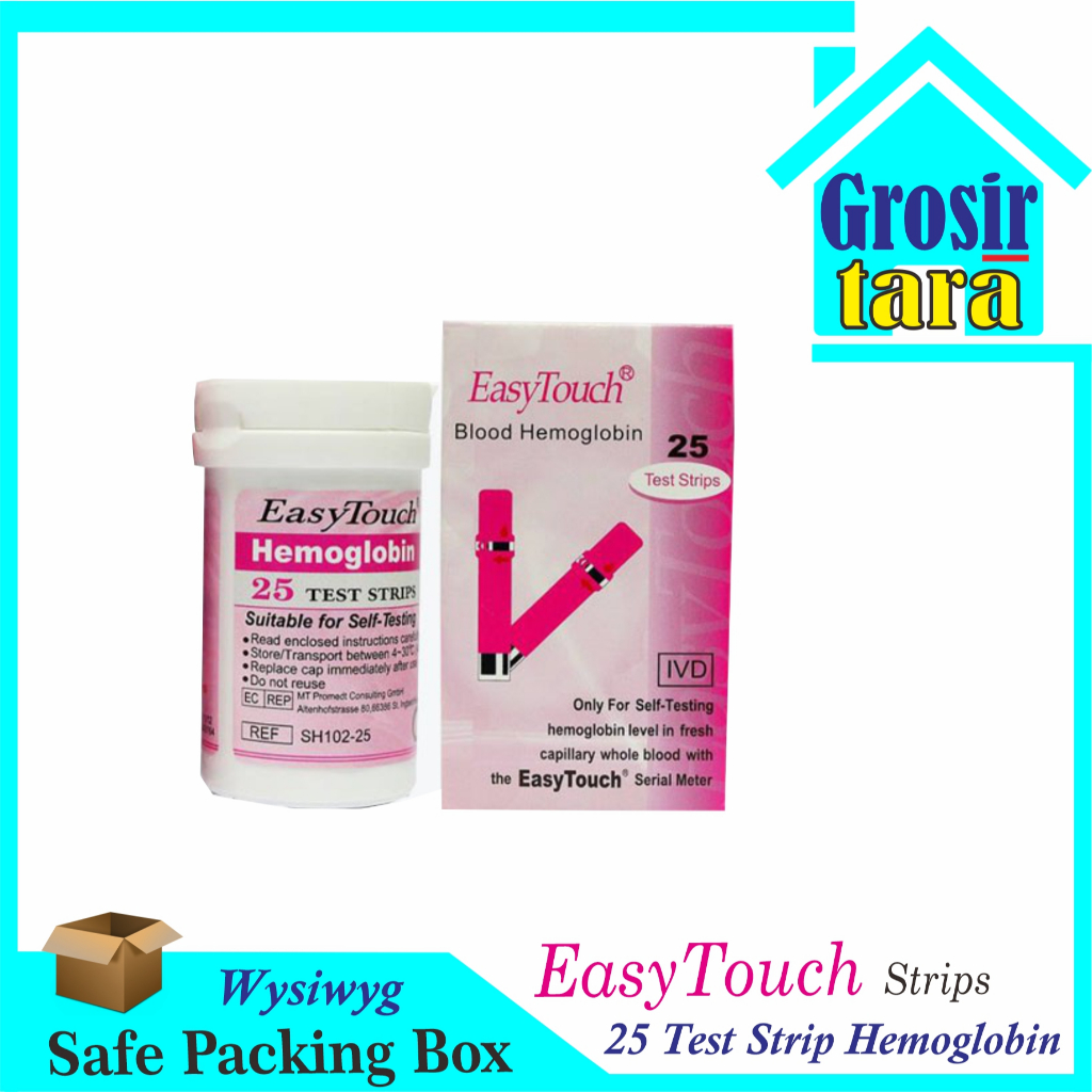 Jual Strip Stik Easy Touch Blood Hemoglobin Strips EasyTouch Test Hb ...