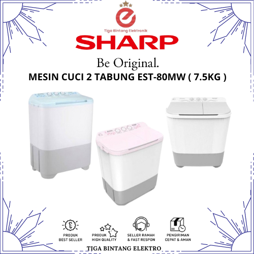 Jual Mesin Cuci 2 Tabung Sharp EST 80MW (7KG) | Shopee Indonesia