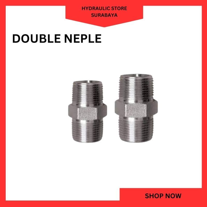 Jual Hydraulic Connector Double Neple 1 inch DN 16 MB x 16 MB (NPT x ...