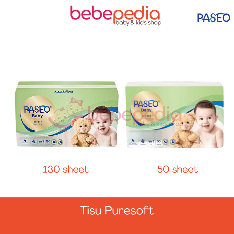 Jual PASEO BABY TISSUE TISU PURE SOFT 50S / 130S - 3PLY | Shopee Indonesia