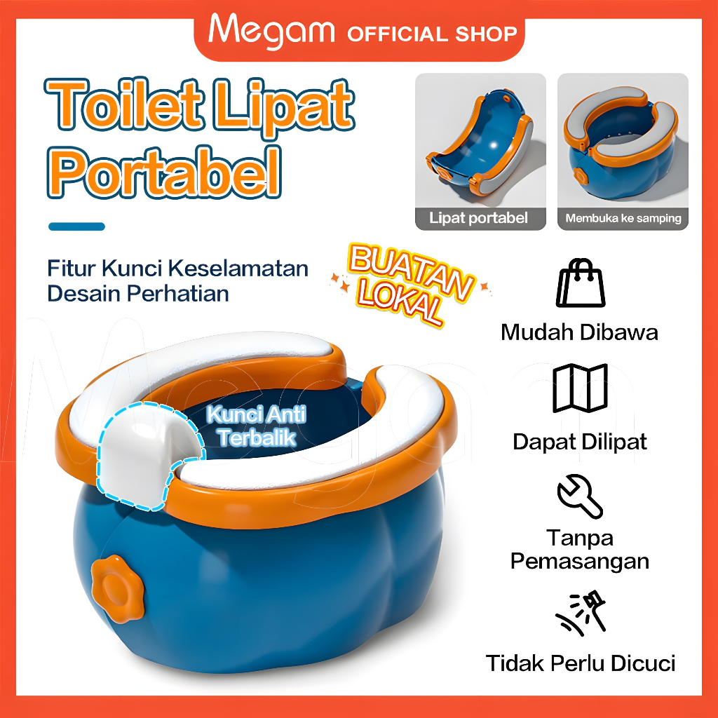 Jual Megam Pispot Anak Portable Lepas Pasang Praktis WC Dudukan Anak ...
