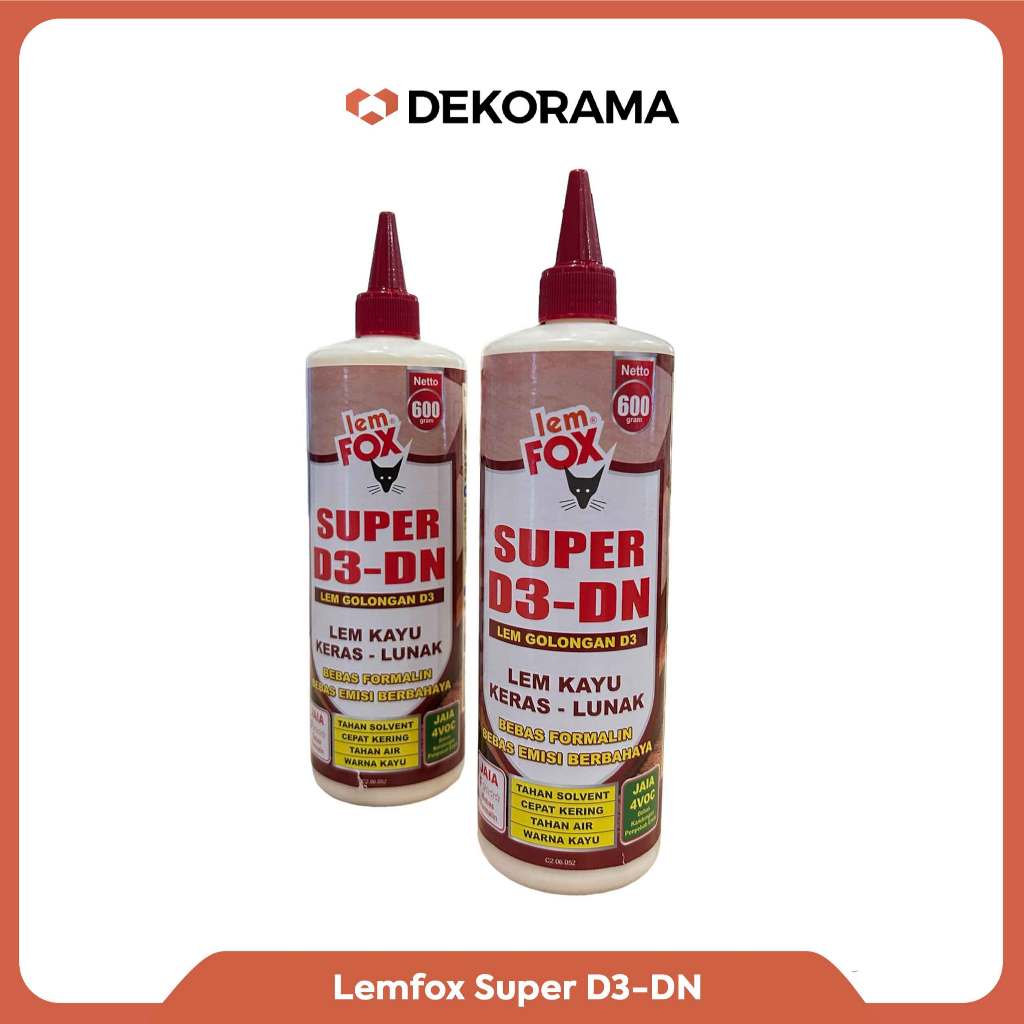 Jual LEM Kayu Keras / Lunak FOX Pvac Super D3-DN 600 Gr | Shopee Indonesia