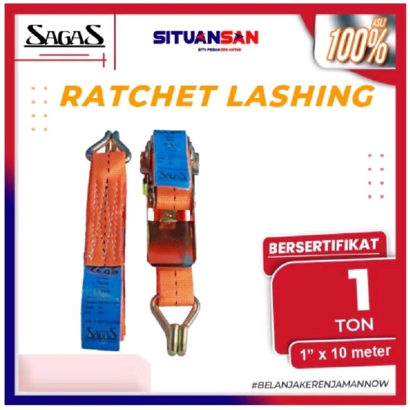 Jual Ratchet Lashing / Tali Pengikat / Trekbel / Track Belt uk 1" 1Ton ...