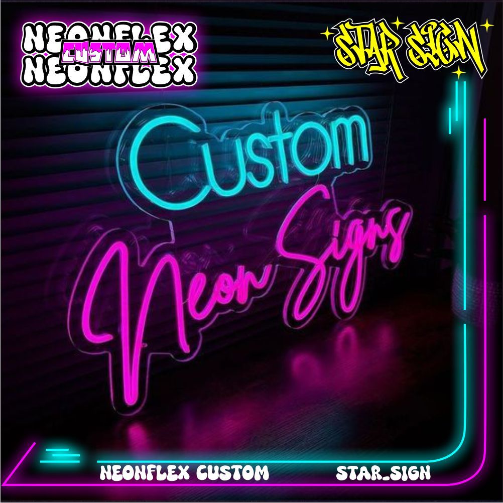 Jual STAR SIGN Neon Sign Huruf/Nama Custom - Lampu LED Papan Nama ...