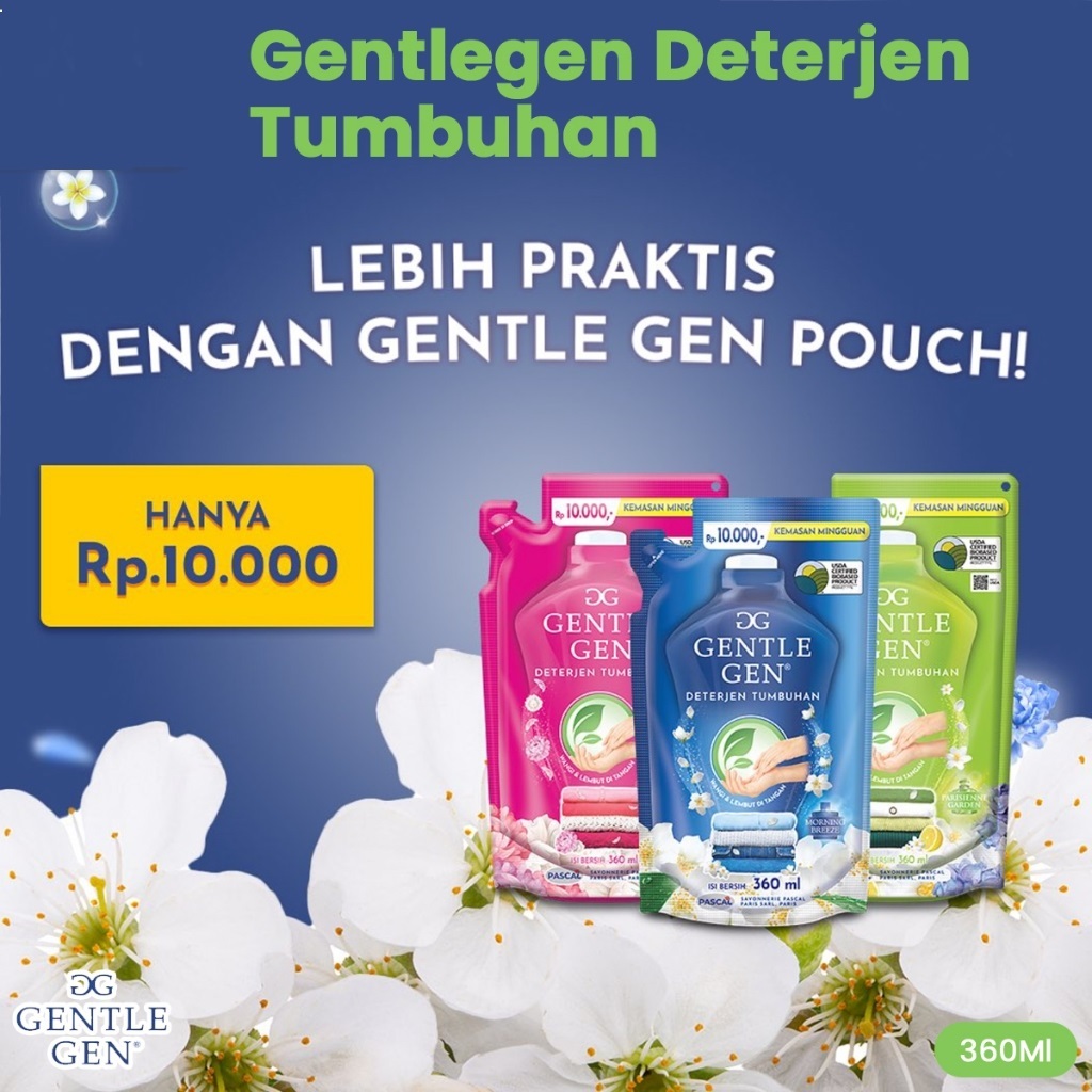 Jual ( Pouch ) Gentle gen Deterjen Tumbuhan 360ml | Shopee Indonesia