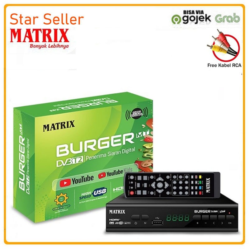 Jual Set Top Box DVB T2 Matrix Burger | Shopee Indonesia