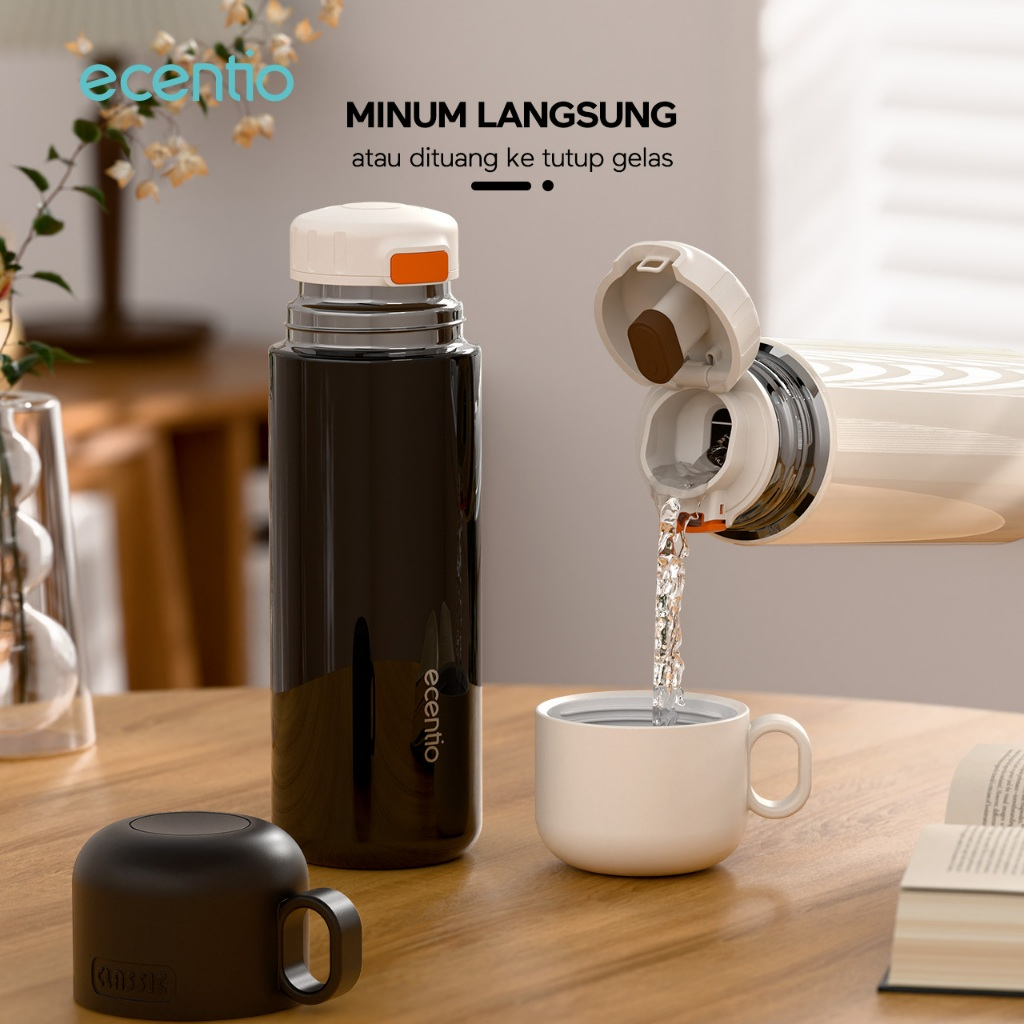 Jual 【𝙈𝙚𝙧𝙚𝙠 𝙇𝙖𝙣𝙜𝙨𝙪𝙣𝙜】ecentio Termos Air Panas 500ml tumbler botol minum ...