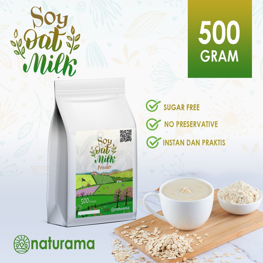 Jual Soya Oat Milk Powder 500 Gram Naturama Bubuk Susu Kedelai Oat ...