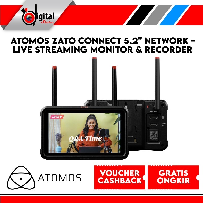 Jual Atomos Zato Connect 5.2" Network - Live Streaming Monitor & Recorder | Shopee Indonesia