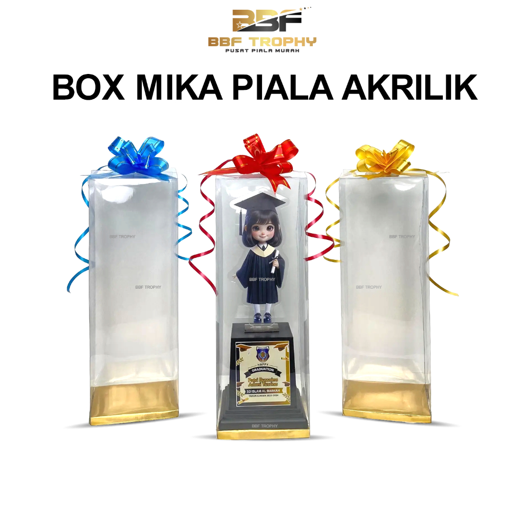 Jual Box Mika Piala Akrilik Kotak Souvenir Trophy Wisuda | Shopee Indonesia