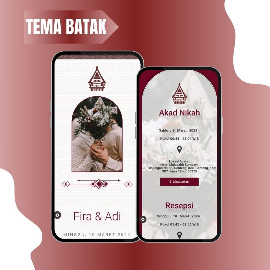 Jual Undangan Digital Website Web Pernikahan Cantik, Menarik, & Unik ...