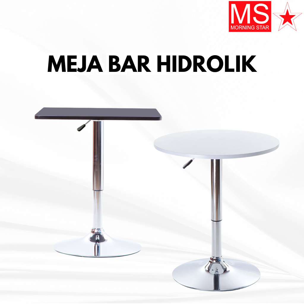 Jual Morning Star Meja Bar Hidrolik Meja Minibar 60x60cm Meja Cafe ...
