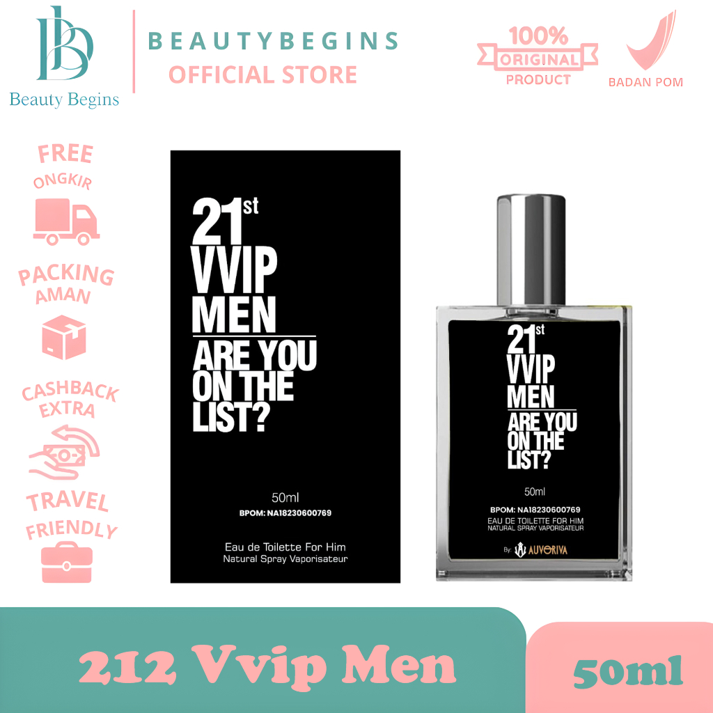 Jual BB - [BPOM] Parfum 21ST VVIP MEN 50ml Premium / Parfum 21ST VVIP ...