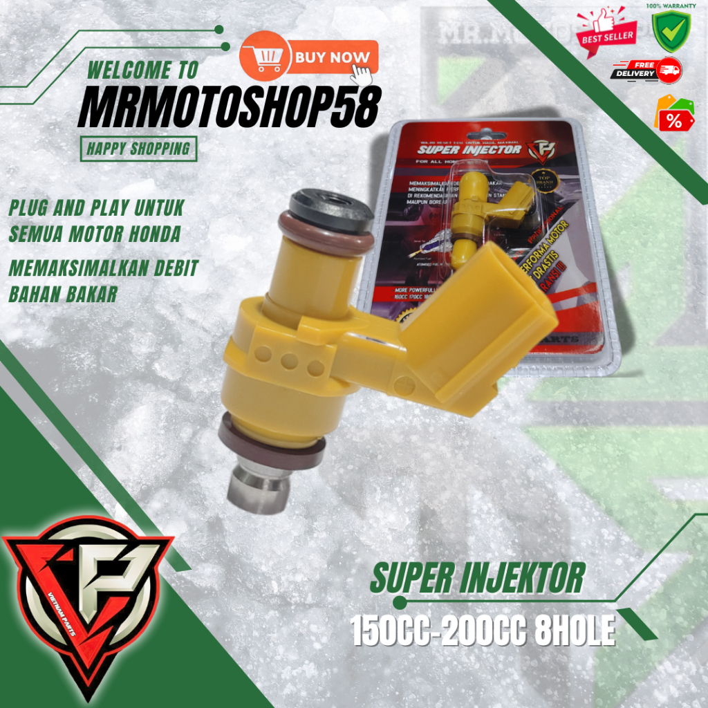Jual INJECTOR VIETNAM PART 8 HOLE BEAT VARIO CB150 CBR150 SONIC SUPRA ...