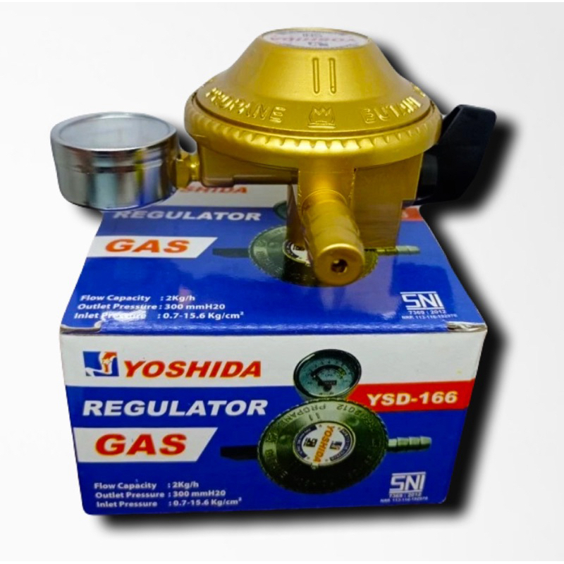 Jual Regulator Gas YOSHIDA - YSD 166/ Regulator LPG / Regulator Tekanan Rendah | Shopee Indonesia