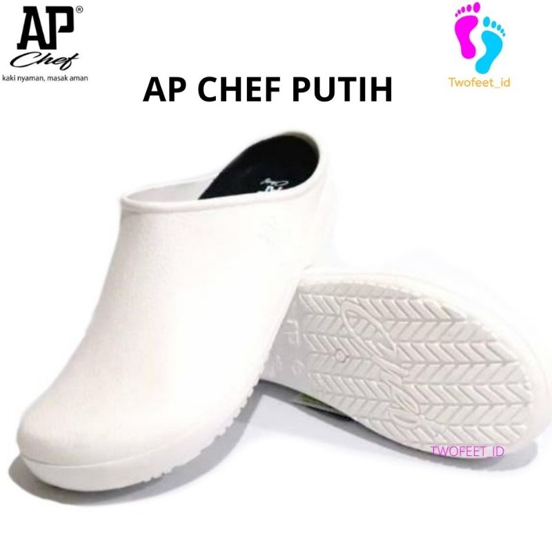 Jual SEPATU CHEF SEPATU DAPUR KARET - AP CHEF 38-45 BLACK & WHITE AP ...