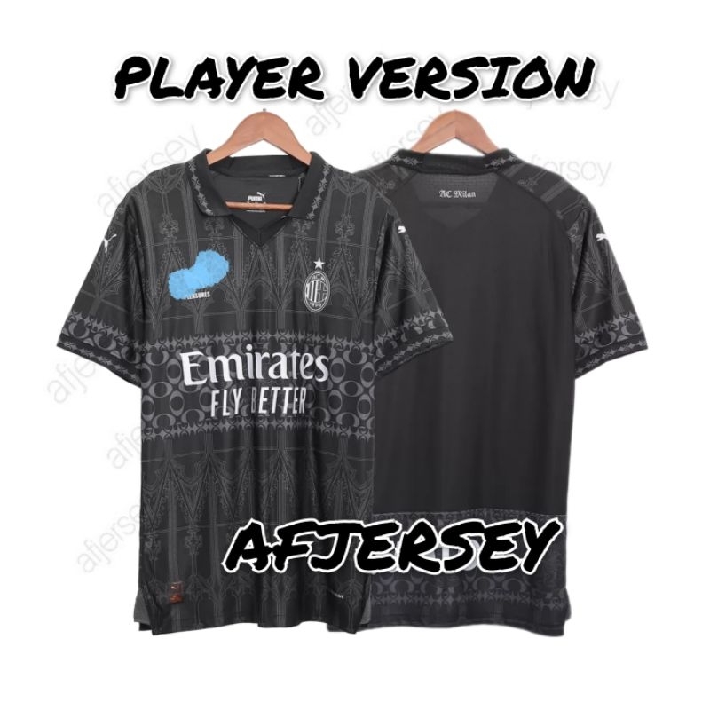 Jual PLAYER VERSION - PLAYER ISSUE ACM MILAN 4TH HITAM NEW 2024 2025 ...