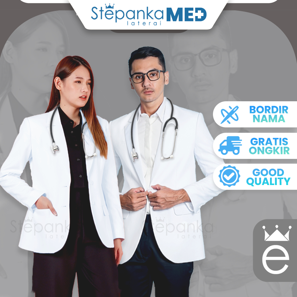 Jual Jas Dokter Lengan Panjang Wanita dan Pria /Jas Dokter Snelli ...