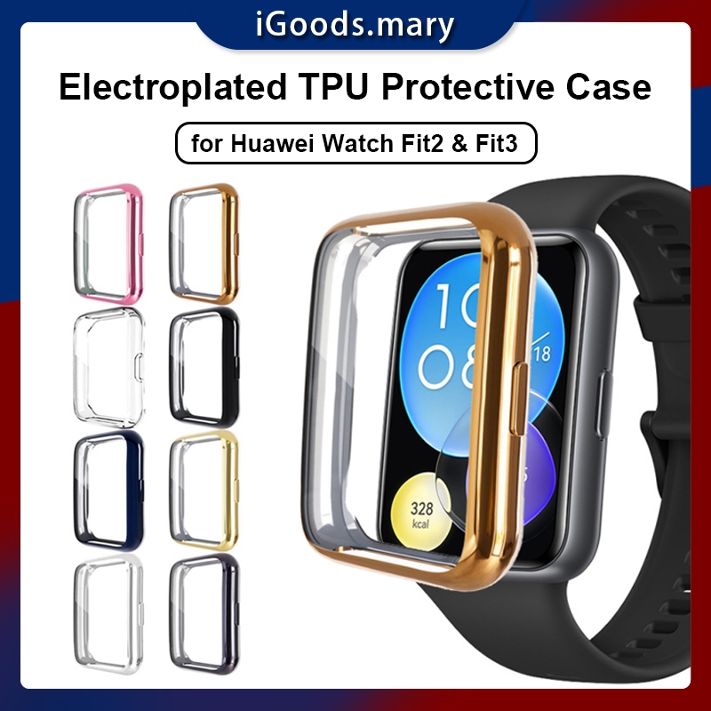 Jual Huawei Watch Fit 2/Fit 3 Case TPU Soft Full Screen Cover Plated Bumper | Shopee Indonesia