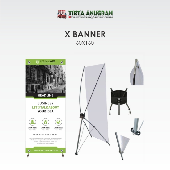 Jual Tirta Anugrah X Banner Y Banner Standing Banner Wedding Graduation Flexy Korea 440gsm ...