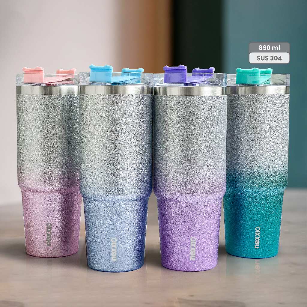 Jual Clotee x Nexxio Tumbler Cup Stainless Steel / Tumbler Glitter ...