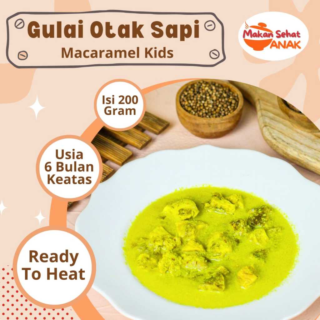 Jual Macaramel Kids Menu Berkuah (Gulai Otak Sapi / Soto Daging Otak ...