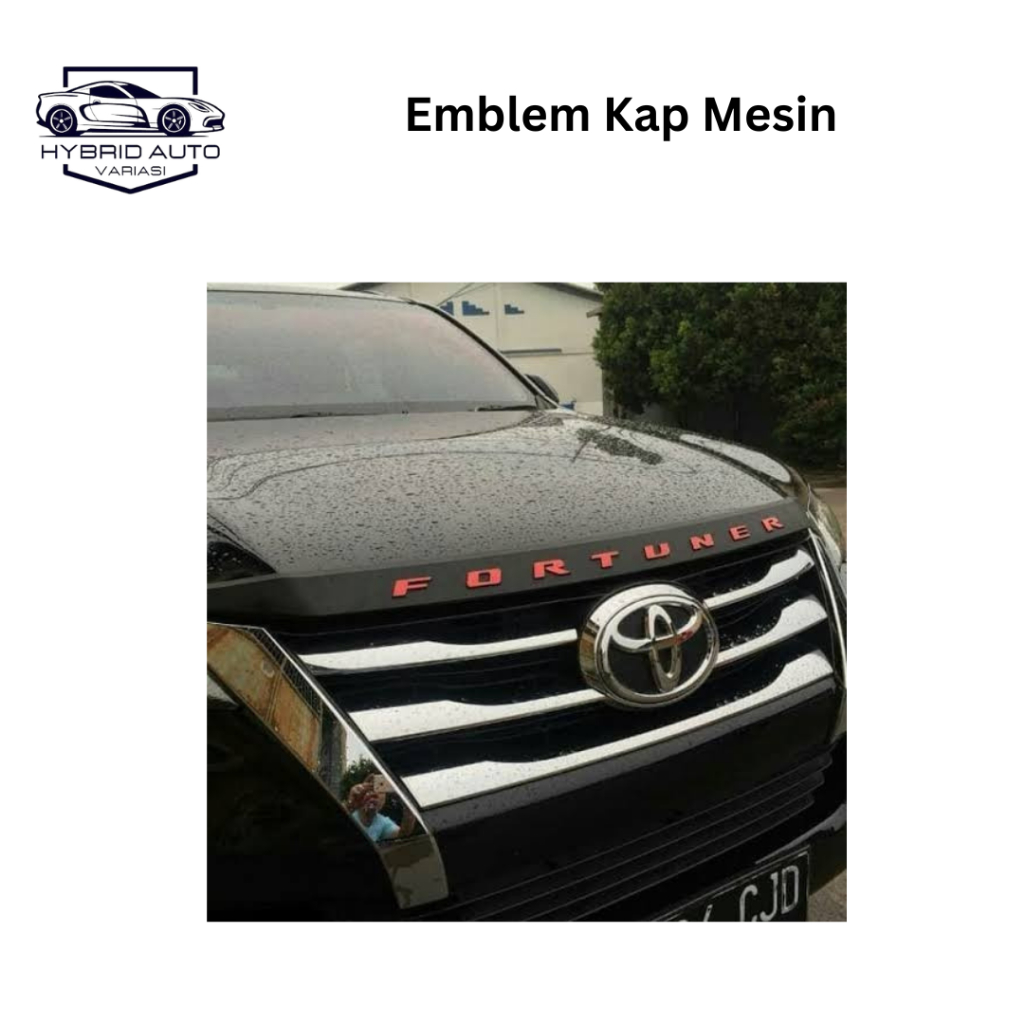Jual Emblem Kap Mesin Tulisan Fortuner Innova Rush Terios// Engine Hood ...