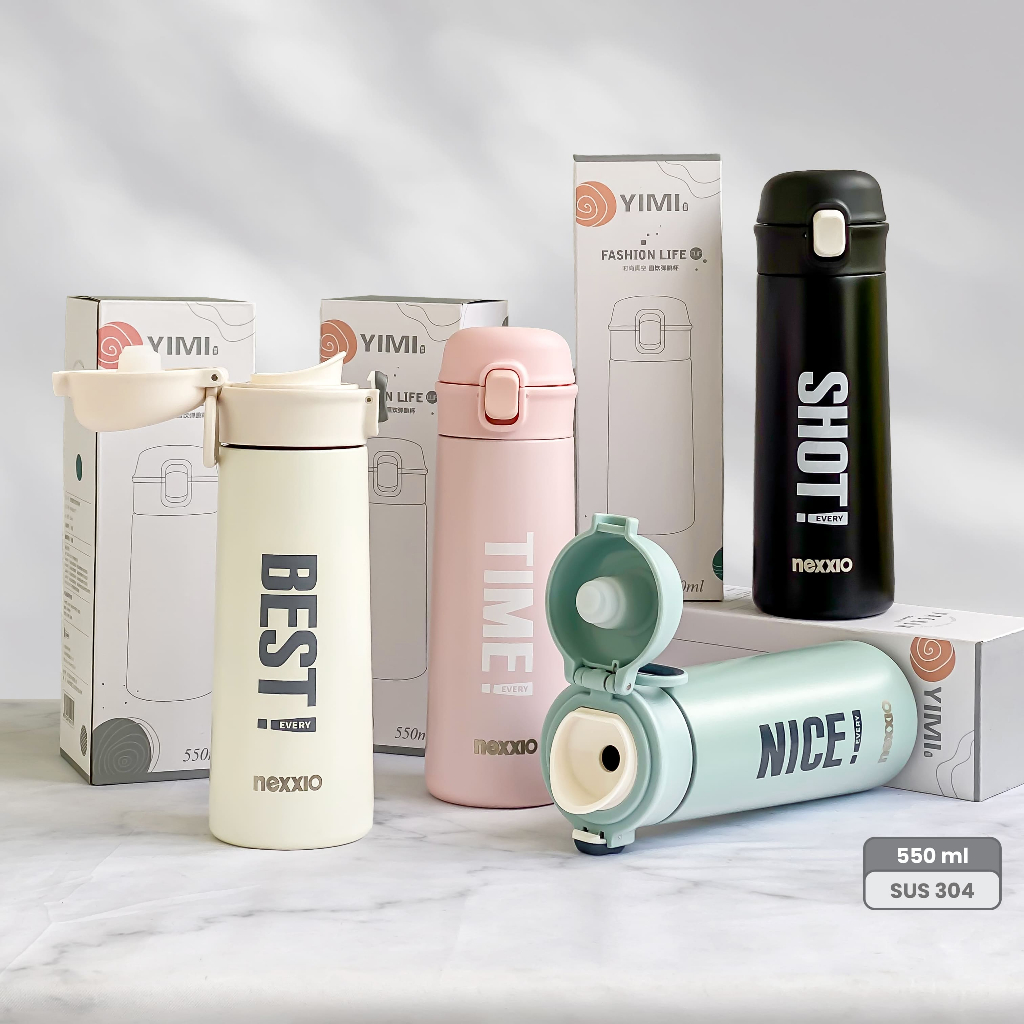 Jual Aveline Thermos Tumbler Nexxio Stainless Steel SUS 304 550ml Botol Minum Hot & Cold Vacuum ...