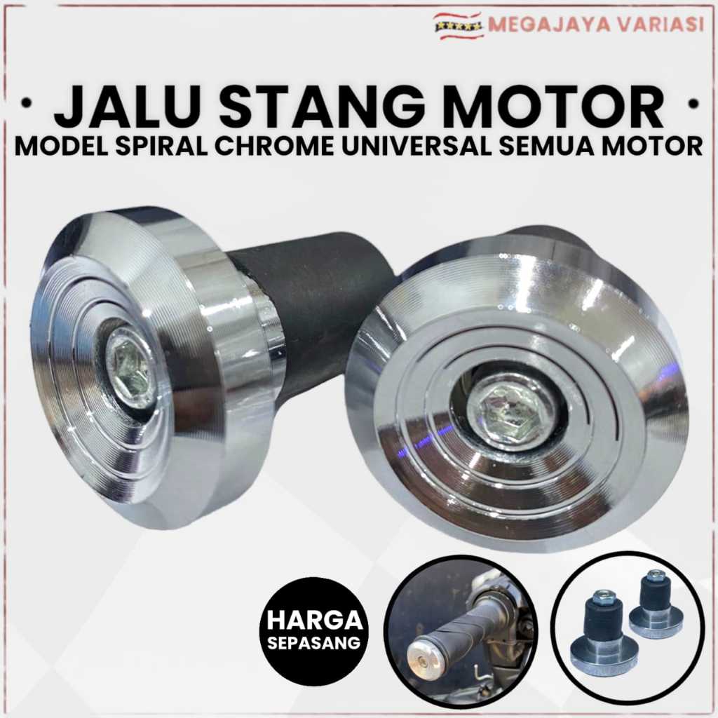 Jual Jalu Stang Bandul Stang Chrome Motor Spiral Titanium Chrome Silver ...