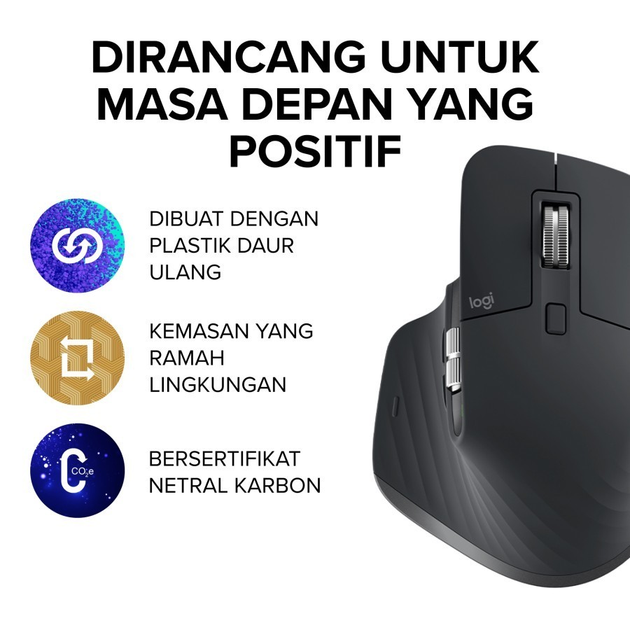 Jual Logitech MX Master 3S Performance Mouse Wireless Bluetooth Quiet ...