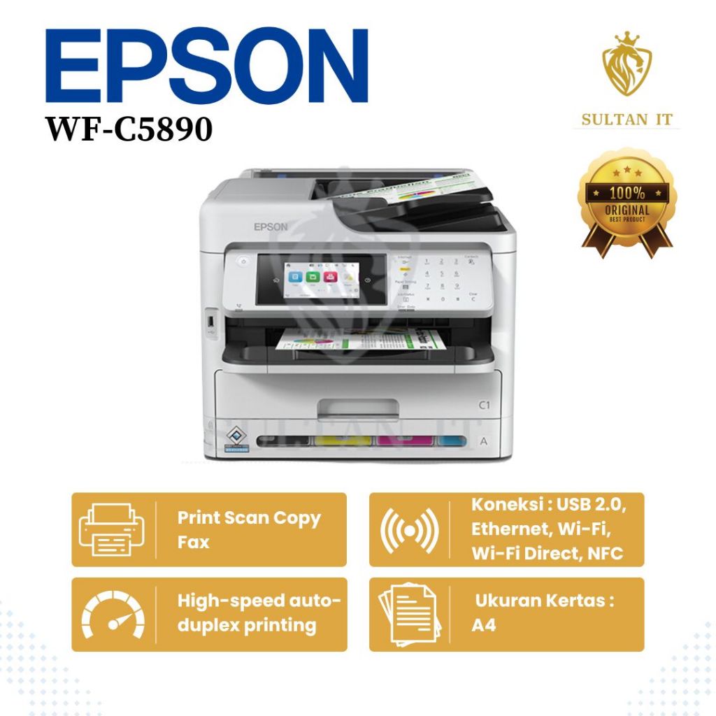 Jual Printer Epson WorkForce Pro WF-C5890 WF C5890 Wi-Fi Duplex LAN ...
