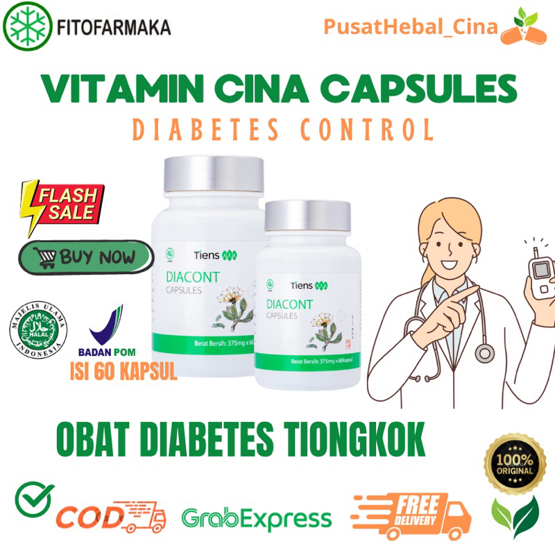 Jual [FITOFARMAKA] Obat China Diabetes - Kapsul Labu Cina Diacontrol ...
