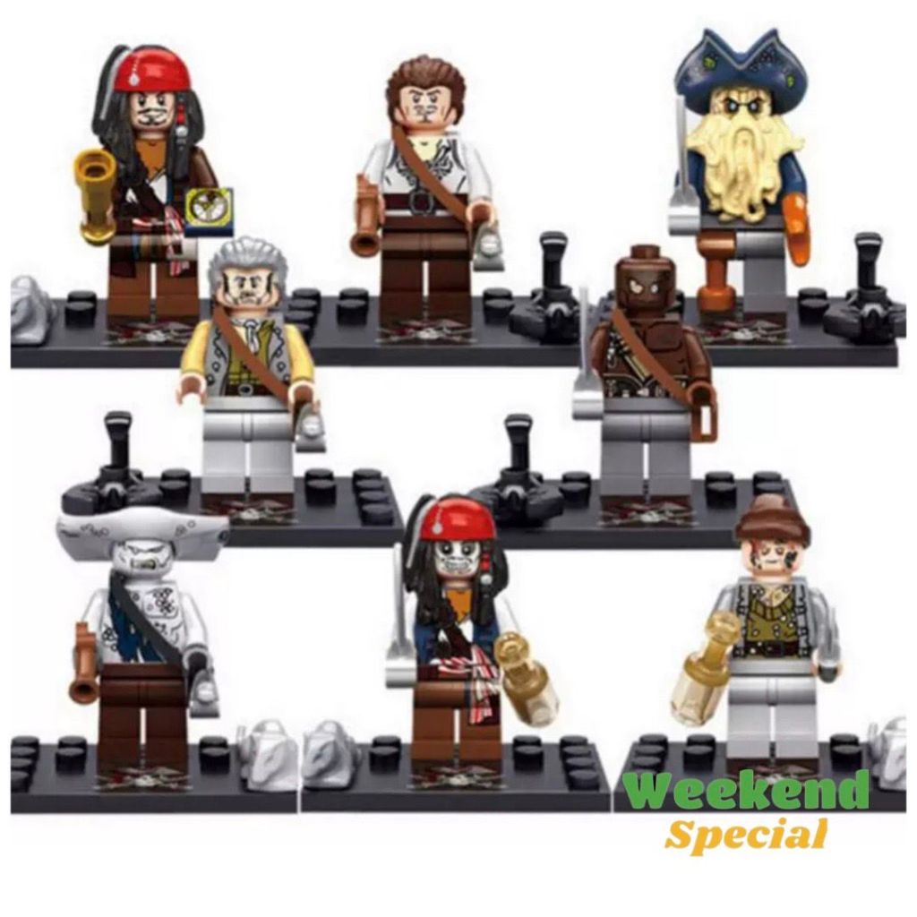 Jual Termurah mainan blok minifigure model praktis jack sparrow/lego ...