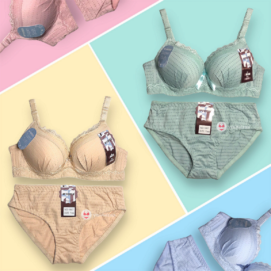 Jual Set Bra dan Celana Dalam Wanita Sexy Setelan Pakaian Dalam Wanita BH Kawat Kait 3 Busa ...