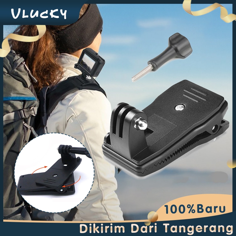 Jual 360 Rotary Backpack Clip Clamp Mount Quick Clip Mount For Gopro ...